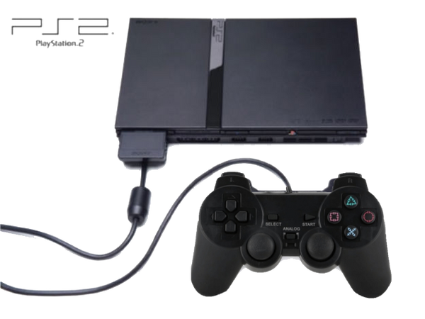 Sony PlayStation 2 PS2 Slim Charcoal Black Console Bundle