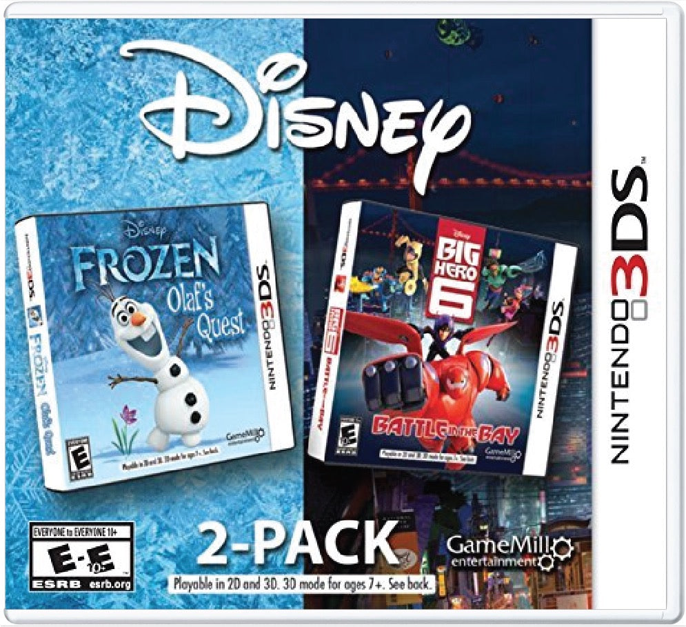 2 Game Pack Disney Frozen & Big Hero 6 for Nintendo 3DS | TVGC