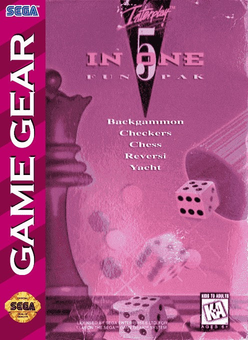 5 in 1 Fun Pak for Sega Game Gear | TVGC
