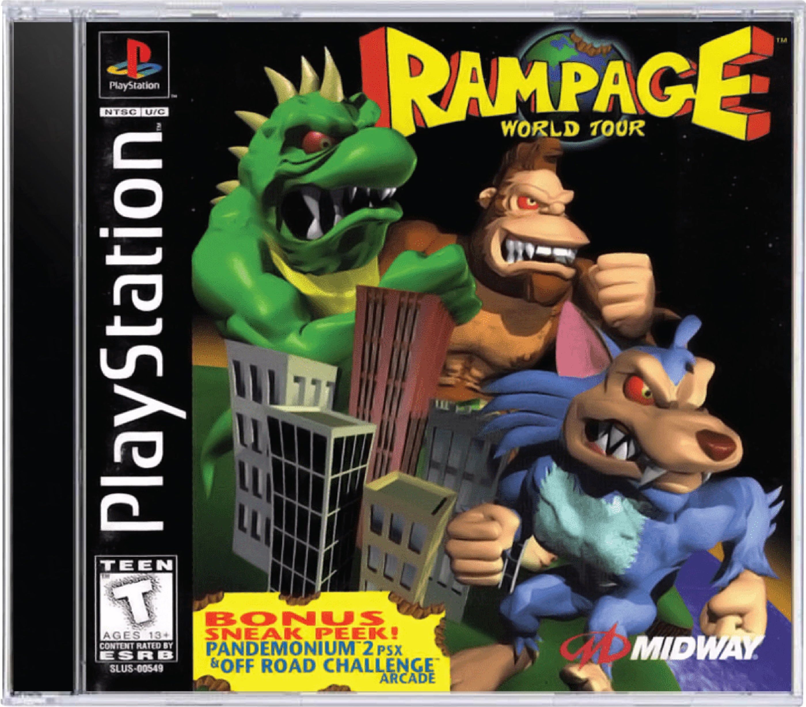 Rampage World Tour for Sony PlayStation 1 (PS1) | TVGC