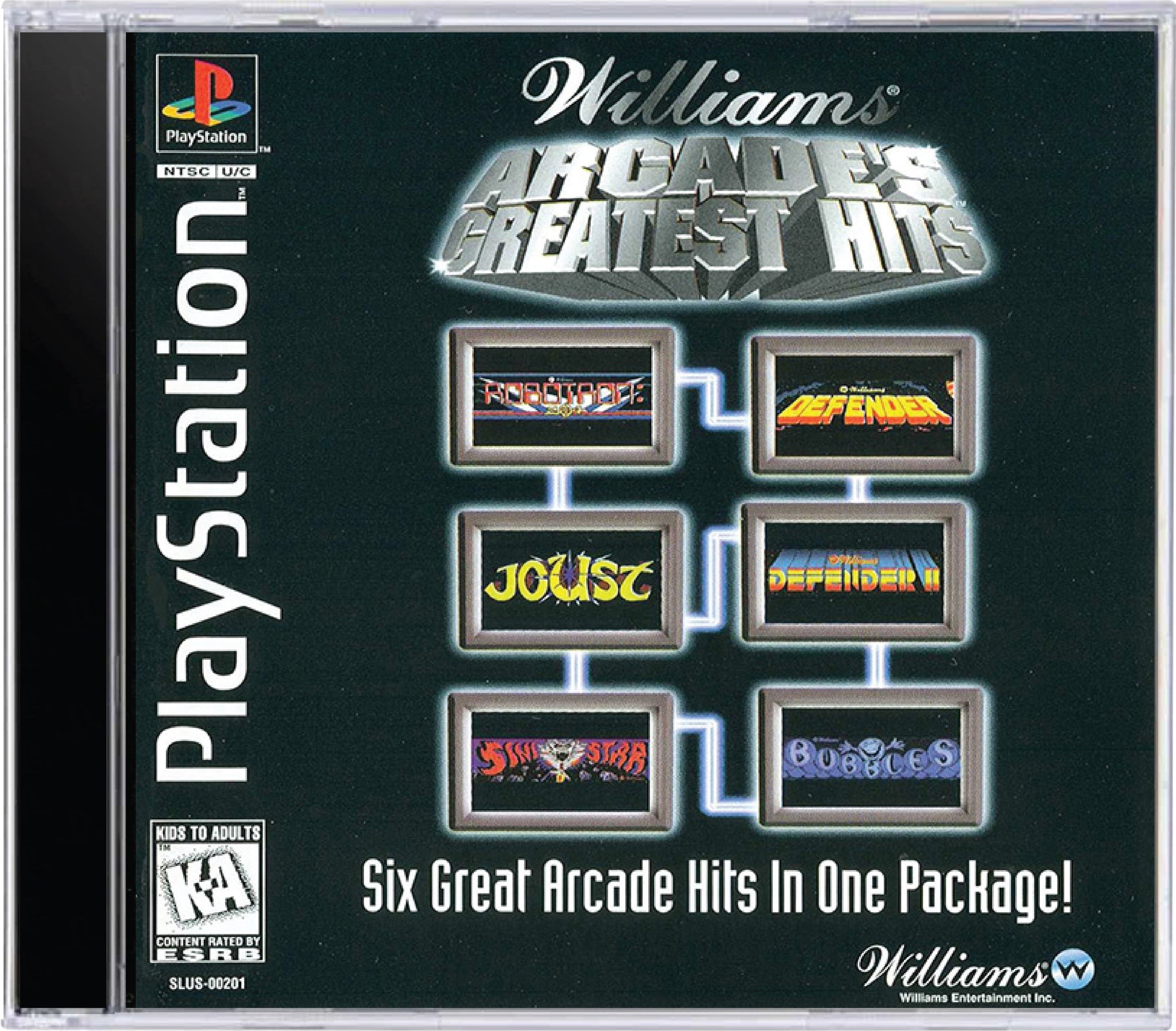 Williams Arcade's Greatest Hits for Sony PlayStation 1 (PS1) | TVGC