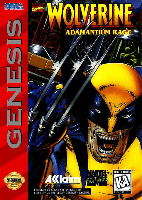 Wolverine Adamantium Rage for Sega Genesis | TVGC